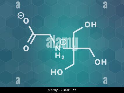 Tricine buffering agent molecule. Skeletal formula Stock Photo - Alamy