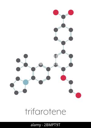 Trifarotene acne drug molecule. Stylized skeletal formula (chemical ...