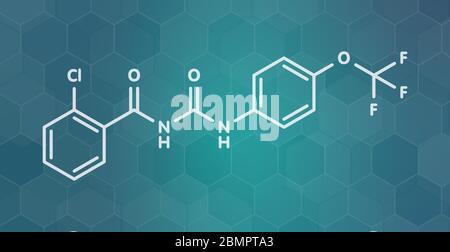 Triflumuron insecticide molecule. Skeletal formula Stock Photo - Alamy