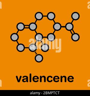 Valencene citrus fruit aroma molecule. Skeletal formula Stock Photo - Alamy