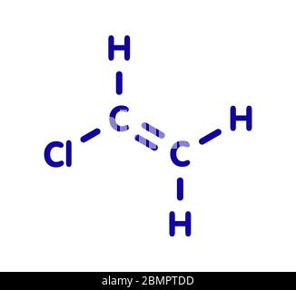 Vinyl chloride, vinyl chloride monomer, VCM, or chloroethene, ball-and ...