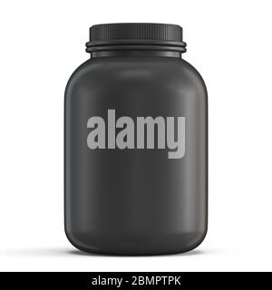 White plastic jag 3D render illustration isolated on white background ...