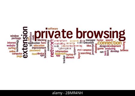 Browser extension word cloud concept on white background Stock Photo ...