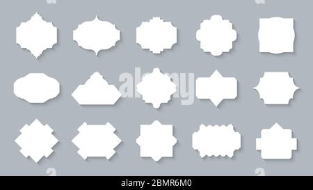 Set of decorative glyph frame elegant. Ornamental hexagon graphic decor ...