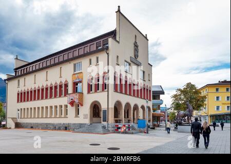The Vaduz Rathaus (city hall) in Liechtenstein Stock Photo - Alamy