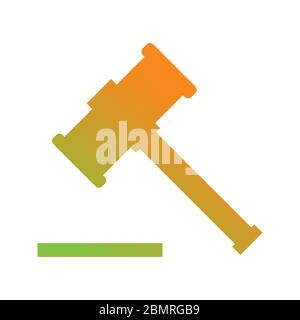Beautiful Wooden hammer Vector Glyph icon Stock Vector Image & Art - Alamy