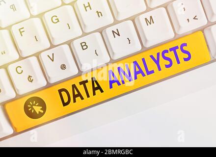 Handwriting text writing Data Analysts. Conceptual photo Programmer Design and Create Report ...