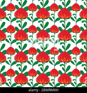 Vector illustration of Waratah or Telopea. Australian native bush ...