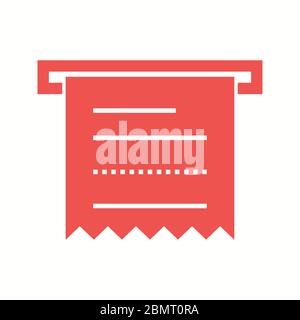 Beautiful Receipt Vector Glyph Icon Stock Vector Image & Art - Alamy