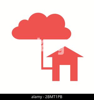 Beautiful Cloud home Vector Glyph icon Stock Vector Image & Art - Alamy