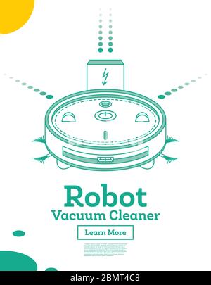 Robot vacuum cleaner icon isometric vector. Smart industry. Help ...