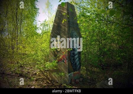 The capping stone of one of the shafts at the former New Stubbin ...