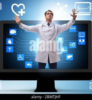 Telehealth concept with doctor doing remote check-up Stock Photo - Alamy