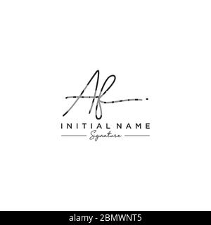 AF Initial letter handwriting and signature logo. A concept handwriting ...