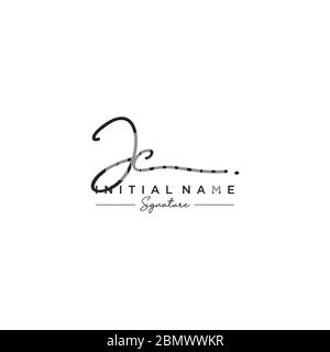 JC signature logo template vector. Hand drawn Calligraphy lettering ...