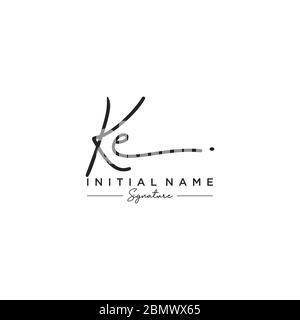 KE Letter Signature Logo Template elegant design logo Sign Symbol ...