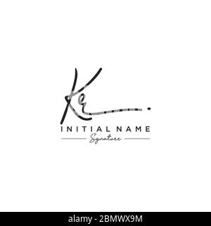 KR Initial letter handwriting and signature logo. A concept handwriting ...