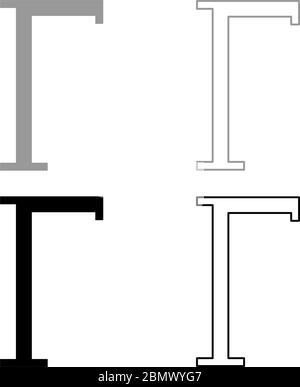 Gamma greek symbol capital letter uppercase font icon black color ...