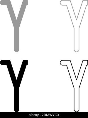 Gamma greek symbol small letter lowercase font icon in circle round ...