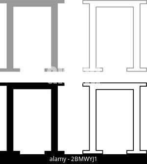 Pi greek symbol capital letter uppercase font icon outline black color ...