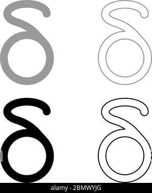 Delta greek symbol small letter lowercase font icon in circle round ...