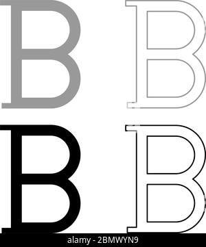 Beta greek symbol capital letter uppercase font icon outline black ...