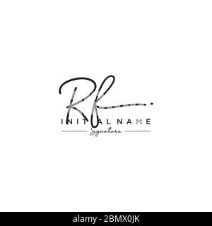 RF Signature Logo Template Vector Stock Vector Image & Art - Alamy