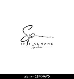 SP Letter Signature Logo Template elegant design logo. Hand drawn ...