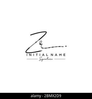 ZR Letter Signature Logo Template elegant design logo. Hand drawn ...