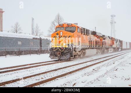 BNSF Train in fargo USA Stock Photo - Alamy
