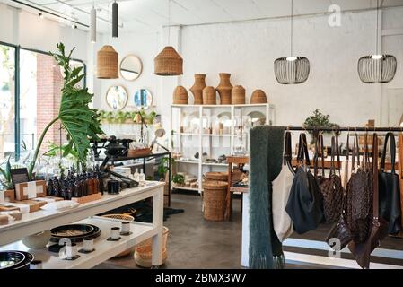 Interior of lifestyle and home decor boutique and coffee shop Culture Trend on Hermitage Road Hitchin UK Stock Photo Alamy