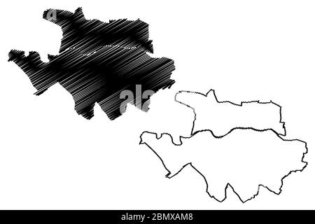 Nis City (Republic of Serbia, Nisava District) map vector illustration ...