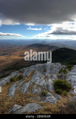 A view from the top of Mount Hunger, showing clouds, sun and cloud ...