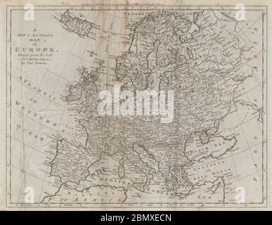A new & accurate map of Europe, from the Sieur Robert's Atlas… GIBSON ...