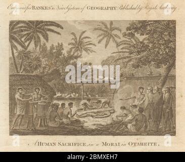 A Human Sacrifice, in a Morai, in Otaheite, 1784 Engraving by W ...