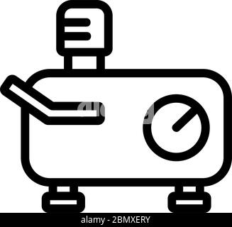 horizontally extended compressor icon vector outline illustration Stock ...