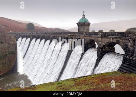 Craig Coch Dam in the Elan Valley, Wales on a sunny afternoon Stock ...