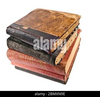 old antique books from scuffs and scratches Stock Photo - Alamy