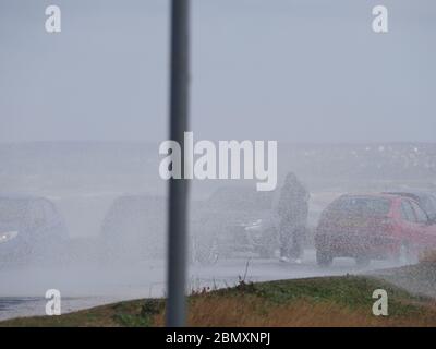 Leysdown, Kent, UK. 11th May, 2020. UK Weather: gale force north ...