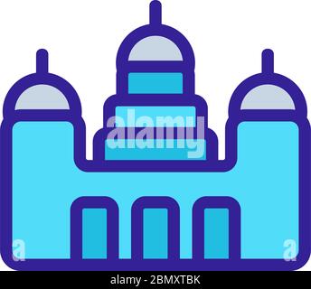 monastery appearance icon vector outline illustration Stock Vector ...