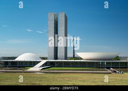 Brazil, Brasilia, National Congress, Senate, Chamber of Deputies ...