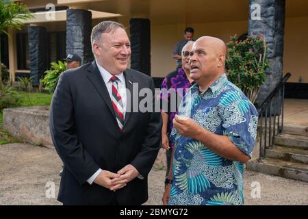 David W. PANUELO (L), President of the Federated States of Micronesia ...