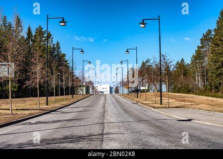 Symmetrical city on the horizon Stock Photo - Alamy