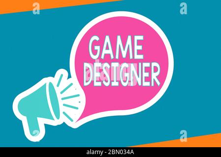 Handwriting text writing Game Designer. Conceptual photo Campaigner Pixel Scripting Programmers ...