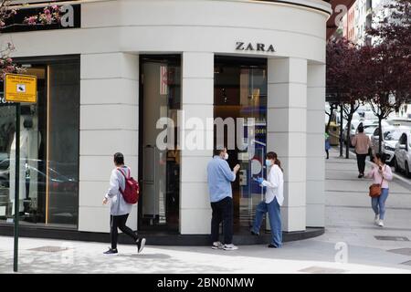 Building where the first Zara store in the world was opened in 1975, in ...