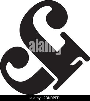 letter sj linked simple overlapping design symbol logo vector Stock ...