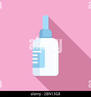 Eye care drop jar icon. Flat illustration of eye care drop jar vector ...