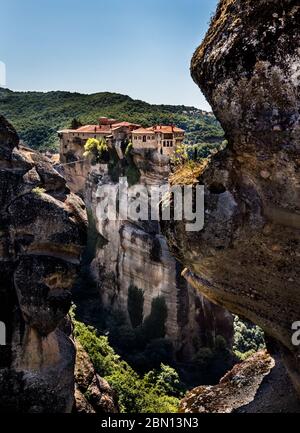 Holy Monastery of Roussanou, Meteora, Thessaly, Greece Stock Photo - Alamy