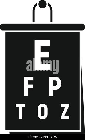 Eye test banner icon simple vector. Optical clinic. Care check Stock ...