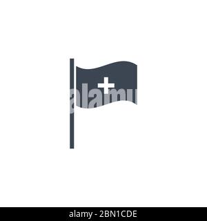 Medical Flag related vector glyph icon Stock Vector Image & Art - Alamy